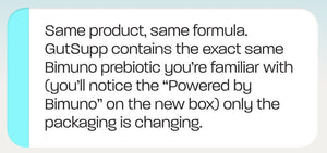 Bimuno is now GutSupp. Prebiotic Powder. 30 day. Digestive Support. Fe ...