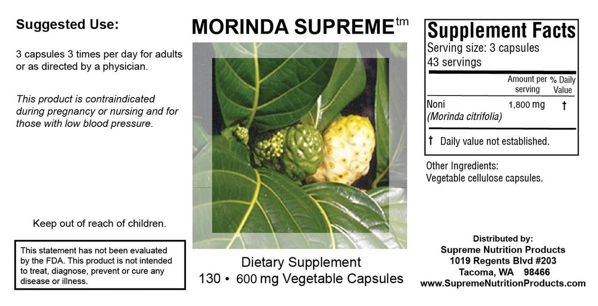 Morinda Supreme by Supreme Nutrition(Noni). Candida, Anti-inflammatory ...